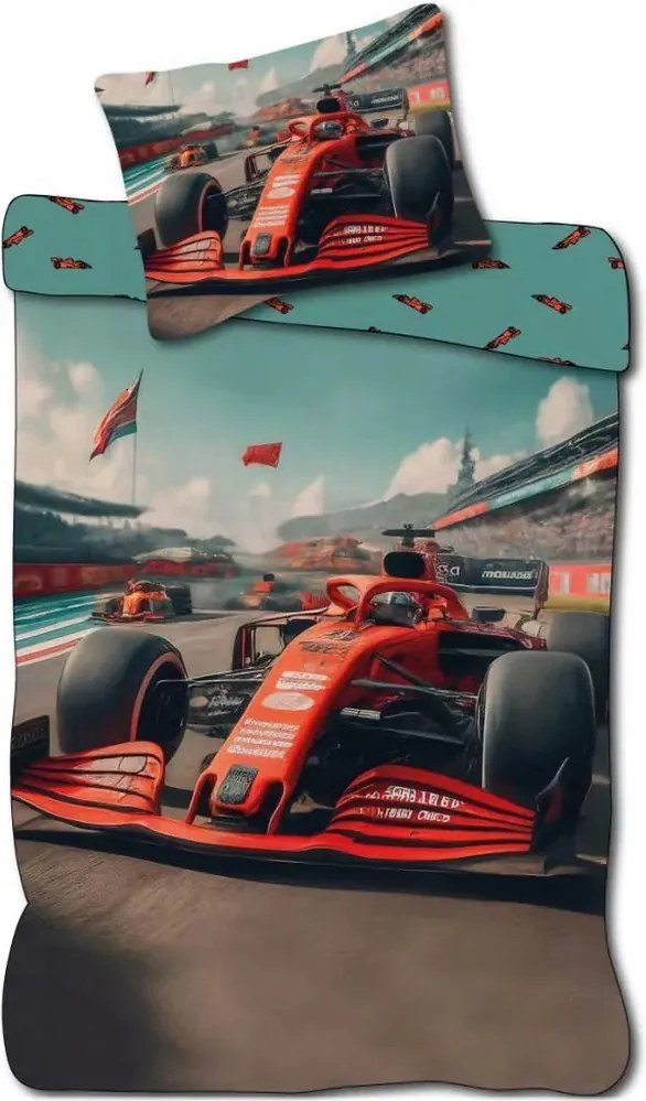 Ložní povlečení do dětské postýlky Formule - 100% bavlna - 100x135 cm + 40x60 cm