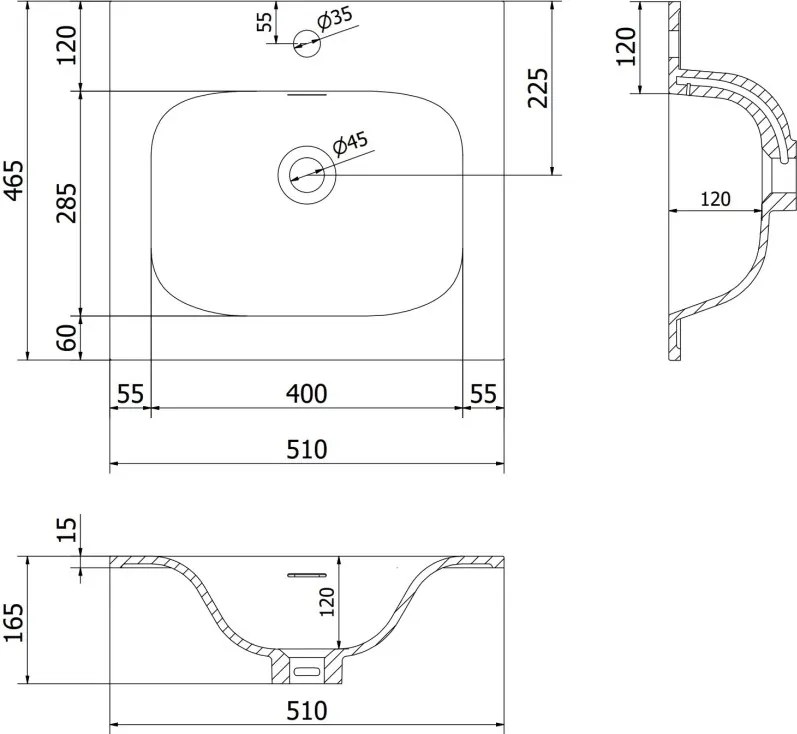 Mexen Orio, koupelnová skříňka 50 cm s umyvadlem Vela, 1 zásuvka, bílá matná, 91A10-05023-1-BF01-W23M01