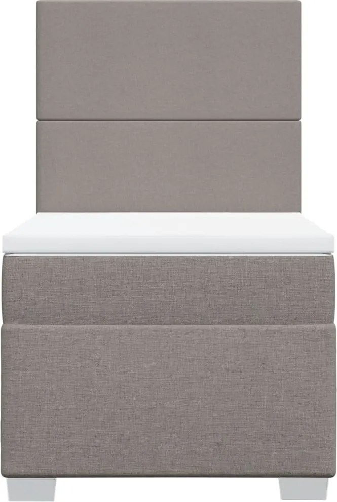 Box spring postel s matrací taupe 90x200 cm textil 3290368