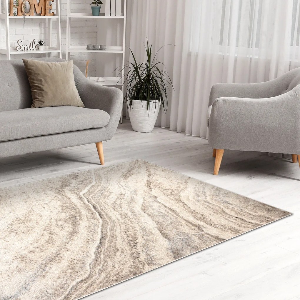 Dywany Łuszczów, Kusový koberec Fusion 9776 cream/beige, 140x190, béžová, kancelář