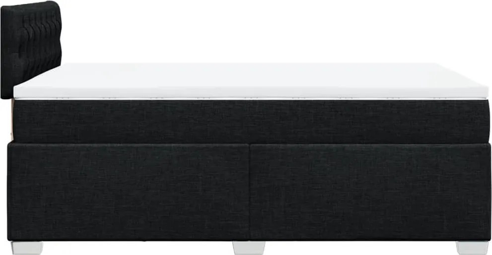 Box spring postel s matrací černá 120x190 cm textil 3285836