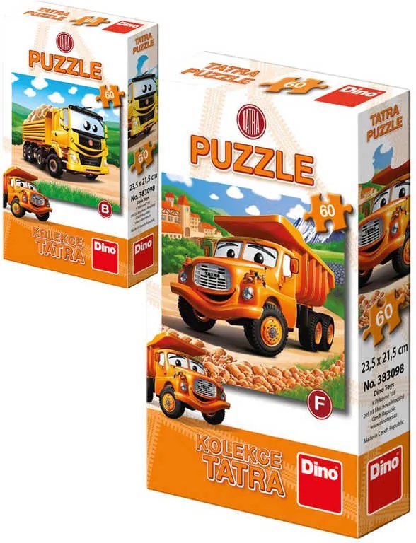 DINO Puzzle 60 dílků TATRA Auta skládačka 24x22cm 6 druhů dn383098