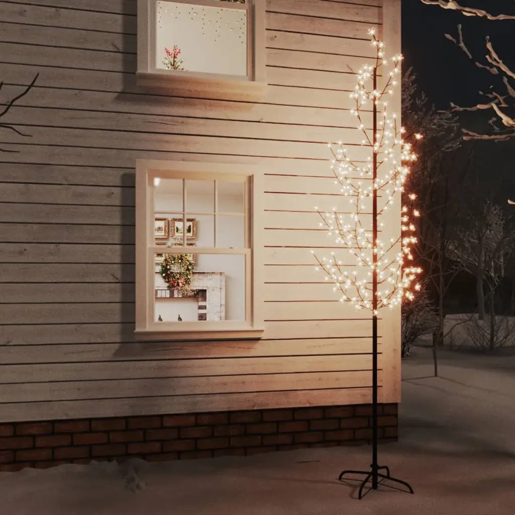 Rozkvetlá třešeň s 368 teplými bílými LED 300 cm