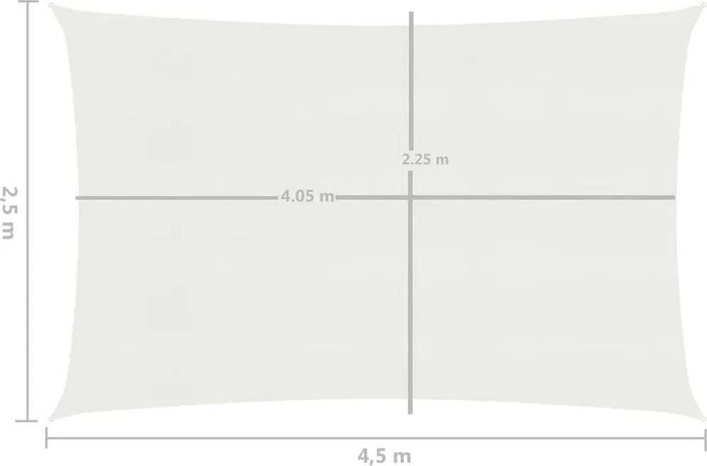 vidaXL Stínící plachta 160 g/m² 2,5 x 4,5 m HDPE [311235] Barva: Bílá