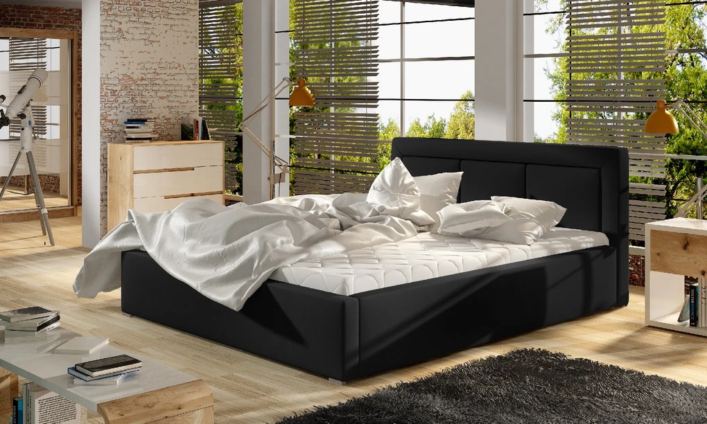 Eltap Čalouněná postel Belluno s úložným prostorem Materiál a barva potahu: Soft 33 - béžová, Rozměry (cm): 180x200