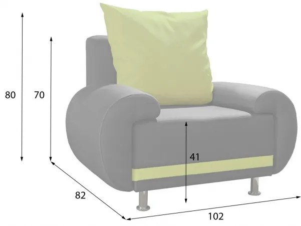 Sedací souprava AMITERNO, černá + zelené polštáře