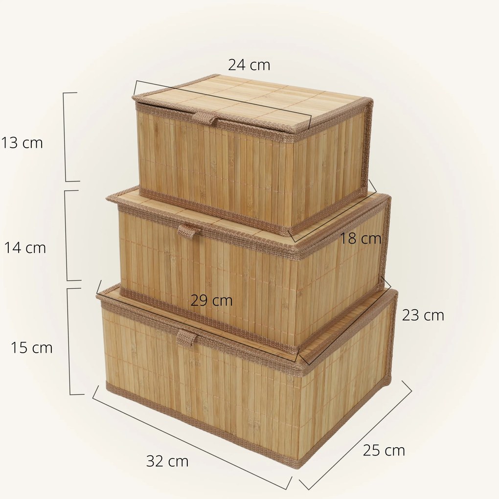 Sada úložných košů v třech rozměrech TILVA