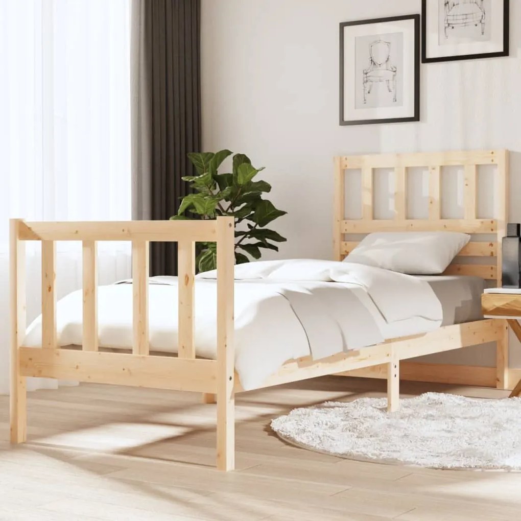 Rám postele 75 x 190 cm Small Single masivní dřevo