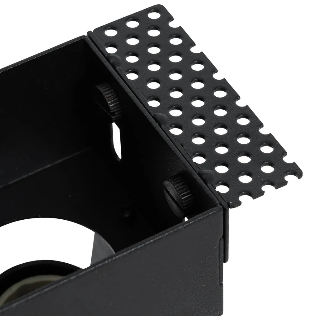 Sada 6 vestavných bodových svítidel černých GU10 50 mm bez rámečku - Oneon