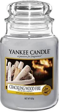Yankee Candle Svíčka Yankee Candle 623gr - Crackling Wood Fire, šedá barva, sklo, vosk