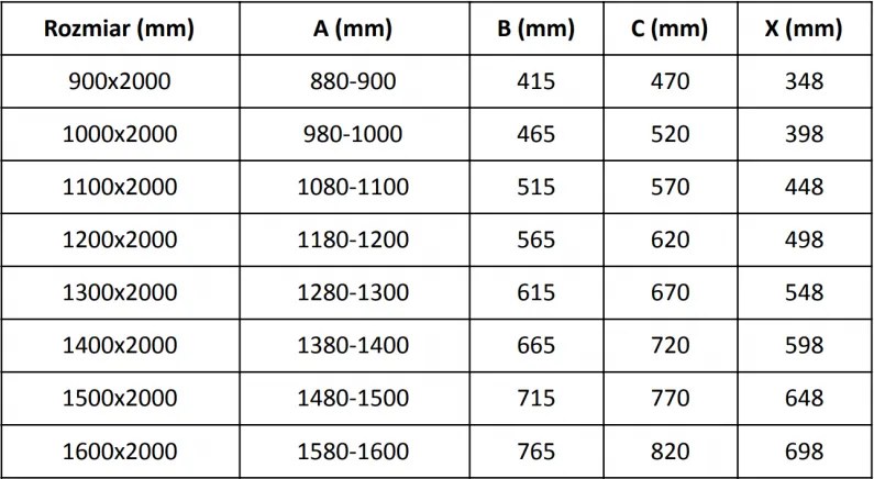 Mexen Velar, posuvné sprchové dveře do otvoru 160 cm, 8mm sklo námraza, chromová, 871-160-000-31-01