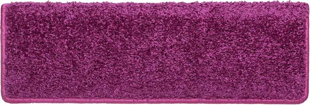 Schodové rohože 20 ks 65 x 21 x 4 cm fialové s obdélníkovým okrajem 3365856
