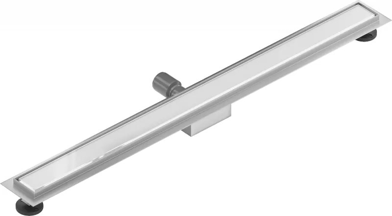 Mexen Flat nerezový sprchový žlab 100 cm vzor bílé sklo, 1027100-15