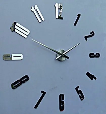 Nástěnné hodiny zrcadlo HOPARTI 3D DIY Hodiny jako obraz Moderní nalepovací nástěnné hodiny | 3D hodiny 12SZ041 HEU+