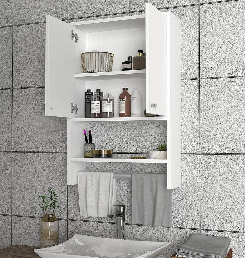 Casarredo - Komfort nábytek Závěsná skříňka do koupelny HIRDI bílá