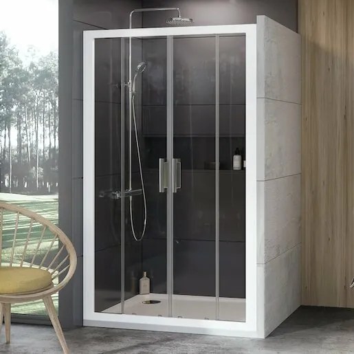 Sprchové dveře RAVAK 10° 10DP4-200 bílá+Transparent 0ZKK0100Z1