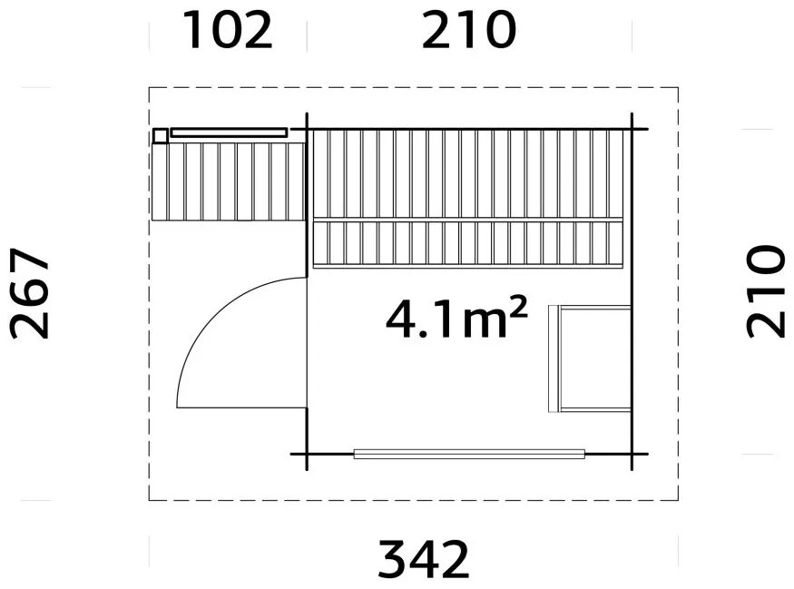 Sauna PALMAKO SANNA 4,1 m² outdoor Barva: Světlé šedá + antracit