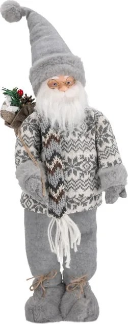 Vánoční dekorace Santa Claus s pytlem 60 cm