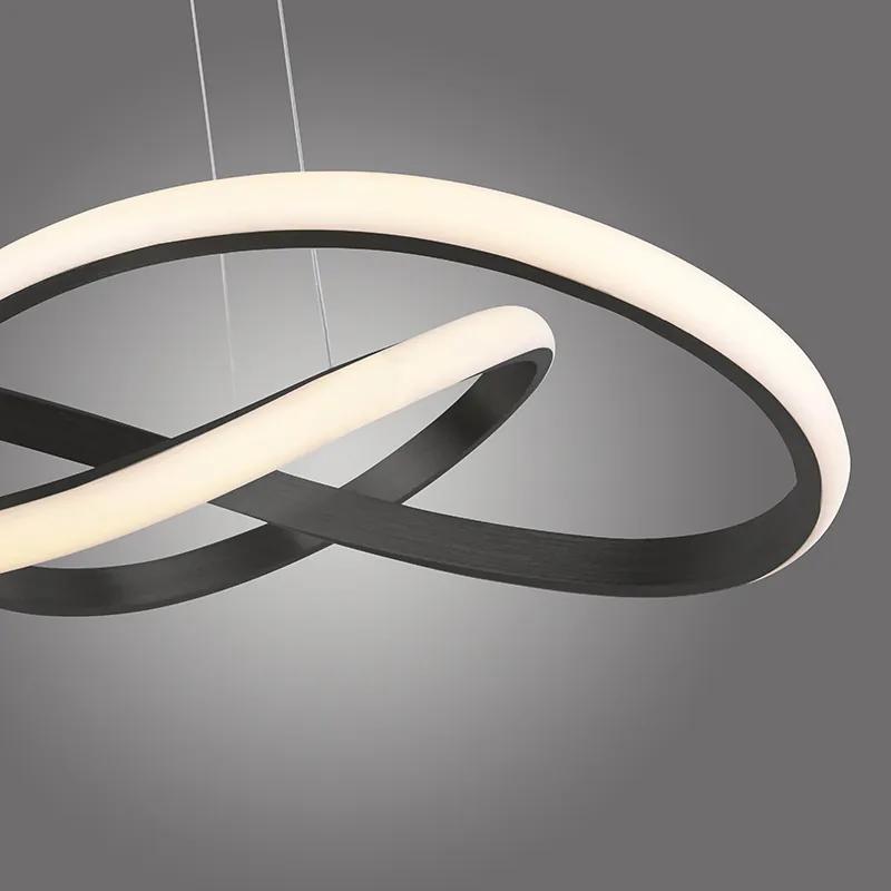 Designová závěsná lampa černá 57 cm stmívatelná včetně LED - Viola Due