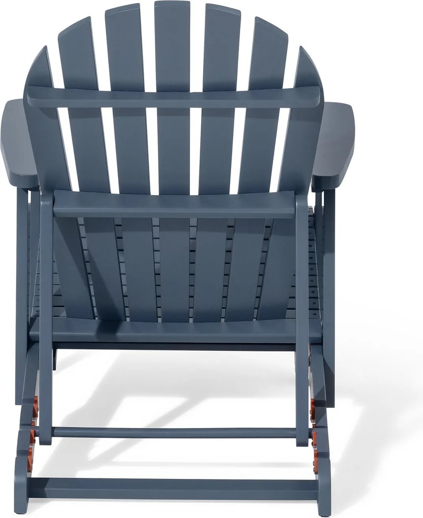 Tchibo - Relaxační křeslo Adirondack s výsuvnou podnožkou - barva: modrá