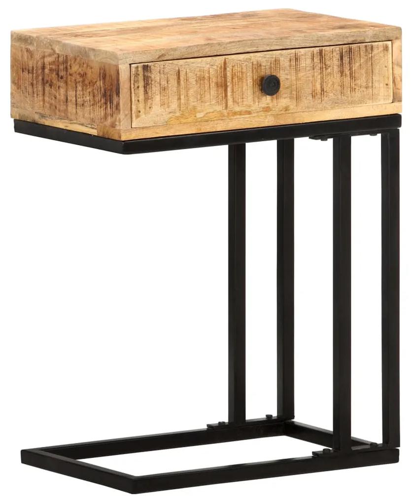 Odkládací stolek ve tvaru U 45 x 30 x 61 cm masivní mangovník - Default Title