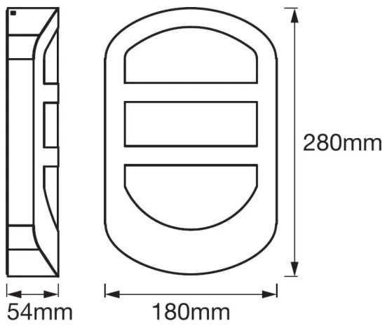 Ledvance - LED Venkovní nástěnné svítidlo PLATE LED/12W/230V IP44