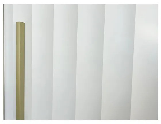 Třídveřová šatní skříň Towiro Wave 1 250, Barva: bílá