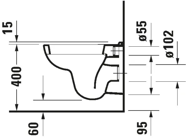 Duravit 22110900002 - Závěsné WC D-CODE keramika/lesklá bílá