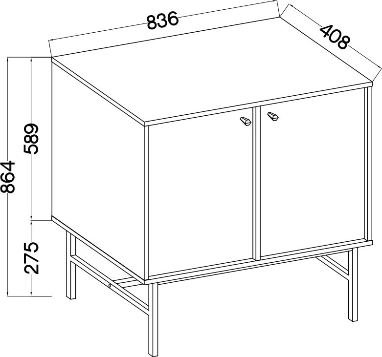 FALCO Komoda Tomila 812/3 Odstín: Černý grafit