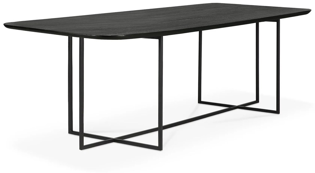 Ethnicraft designové jídelní stoly Oak Arc Black Dining Table (200 cm)