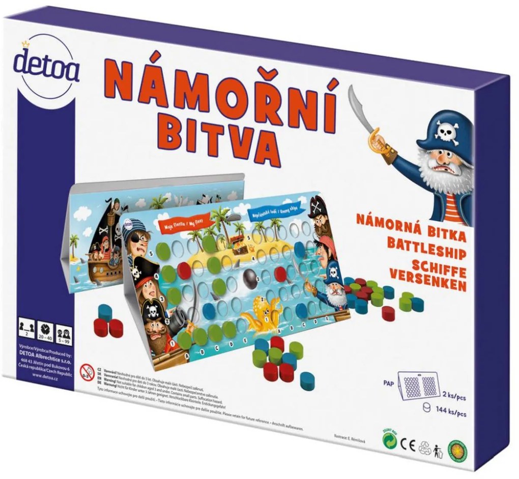 DETOA Hra Námořní bitva lodě *SPOLEČENSKÉ HRY* dt14744