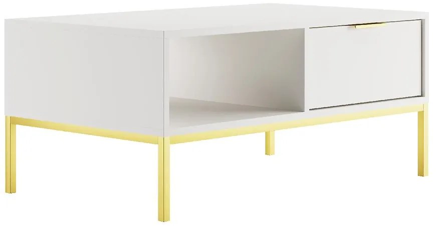 Konferenční Stolek 100 Austin Bílý/Zlatý