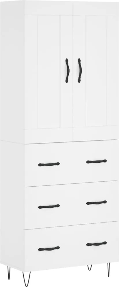 Skříň highboard bílá 69,5 x 34 x 180 cm kompozitní dřevo 3199777