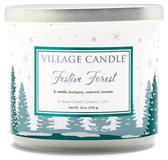 VILLAGE CANDLE vonná svíčka Festive Forest, 396g