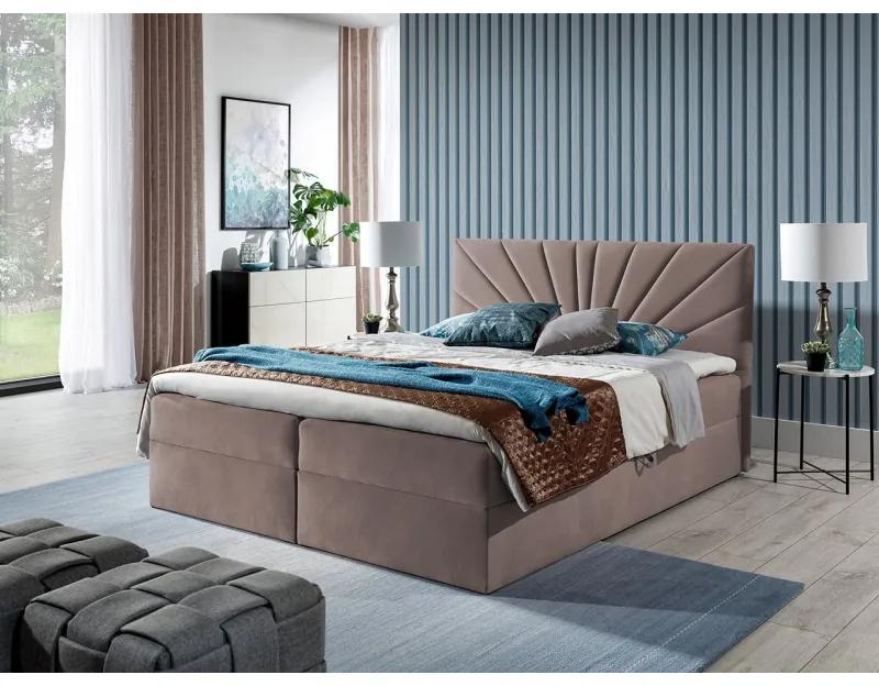 Kontinentální postel Borneo 4, Rozměr postele: 180 x 200 cm, Barva:: Kronos 15