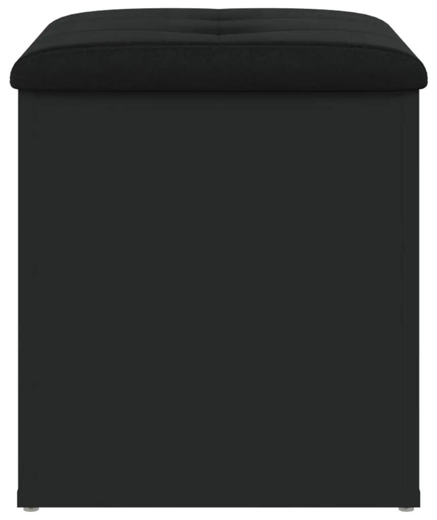Úložná lavice černá 42 x 42 x 45 cm kompozitní dřevo