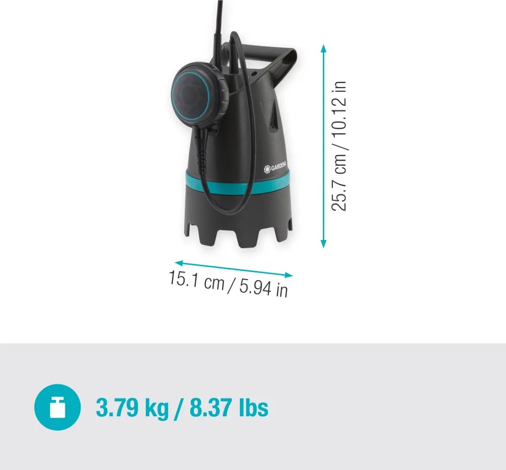 Ponorné kalové čerpadlo Gardena 10500 BASIC - SKLADEM !