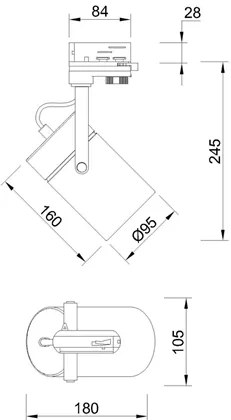 Mantra 6045 3F Aruba, reflektor 1xE27, černá, průměr 9,5cm