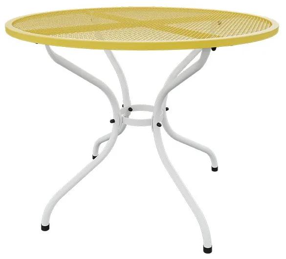 Unikov Zahradní stůl Tako 105 kulatý Barva nátěru: Bílá - RAL 9016 - Béžová - RAL 1015