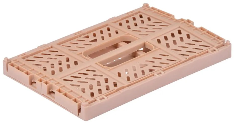 Světle růžový plastový úložný box 21x14.5x8 cm – Homéa