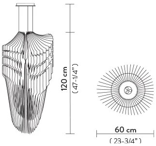 Slamp Závěsné svítidlo AVIA L Barva: Černá