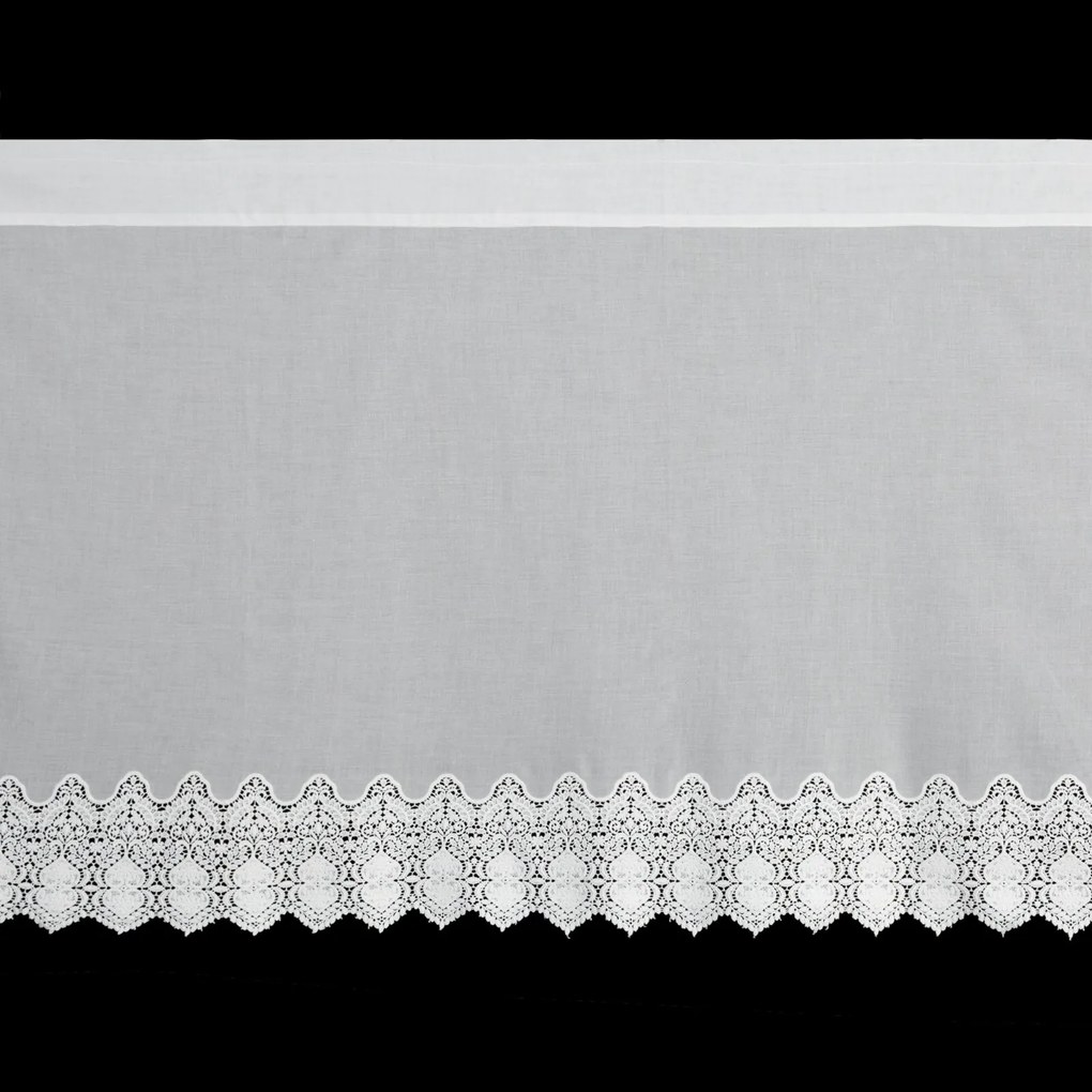 KRÁTKÁ ZÁCLONA NA PÁSCE SOLA 150X70 CM BÍLÁ