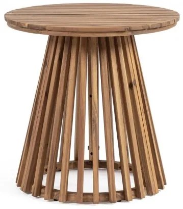 BIZZOTTO Kulatý zahradní konferenční stolek RODANO hnědý ø50 cm