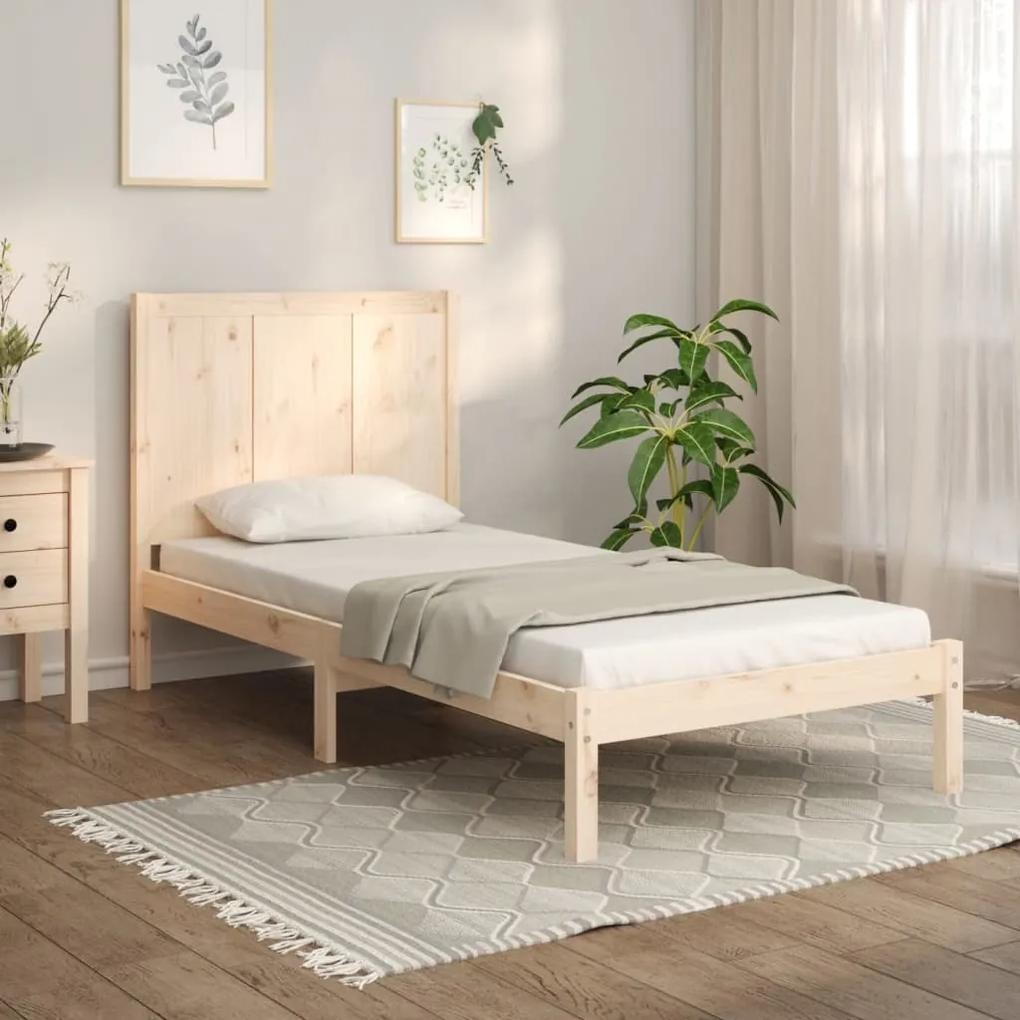 vidaXL Rám postele masivní borovice 75 x 190 cm Small Single [3105692] Barva: Bílá