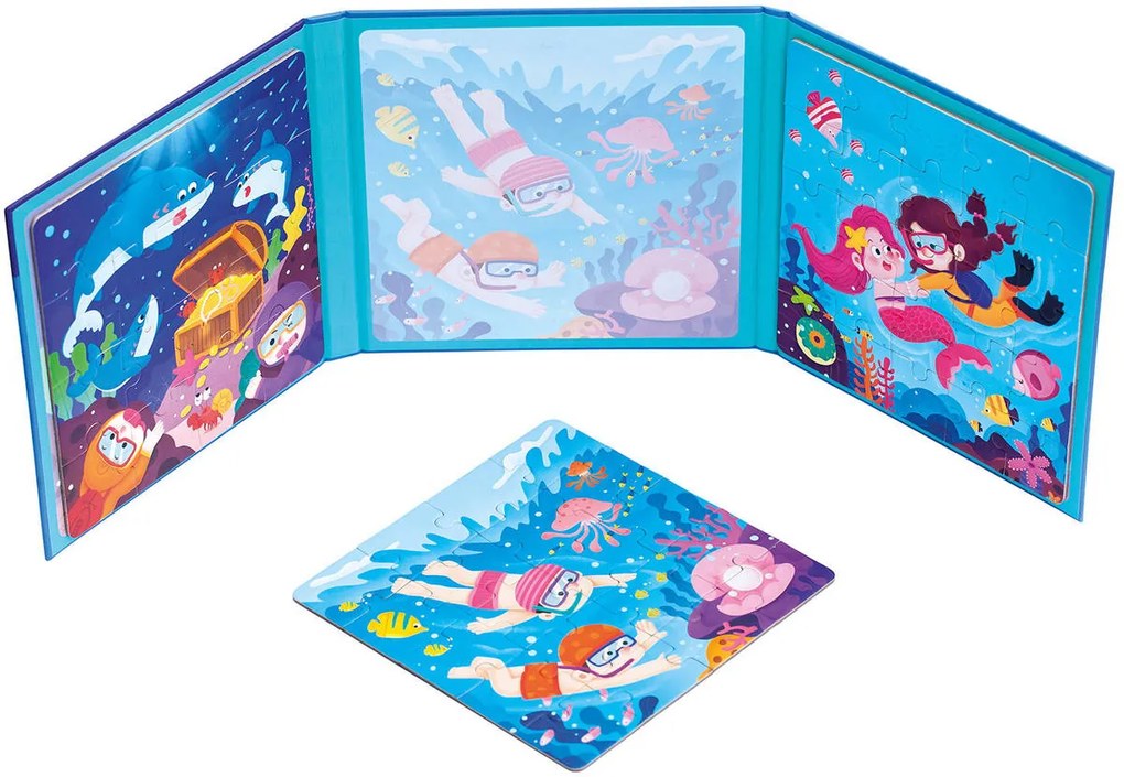 BINO PUZZLE Magnetické 3v1 moře skládačka 61 dílků ol88130