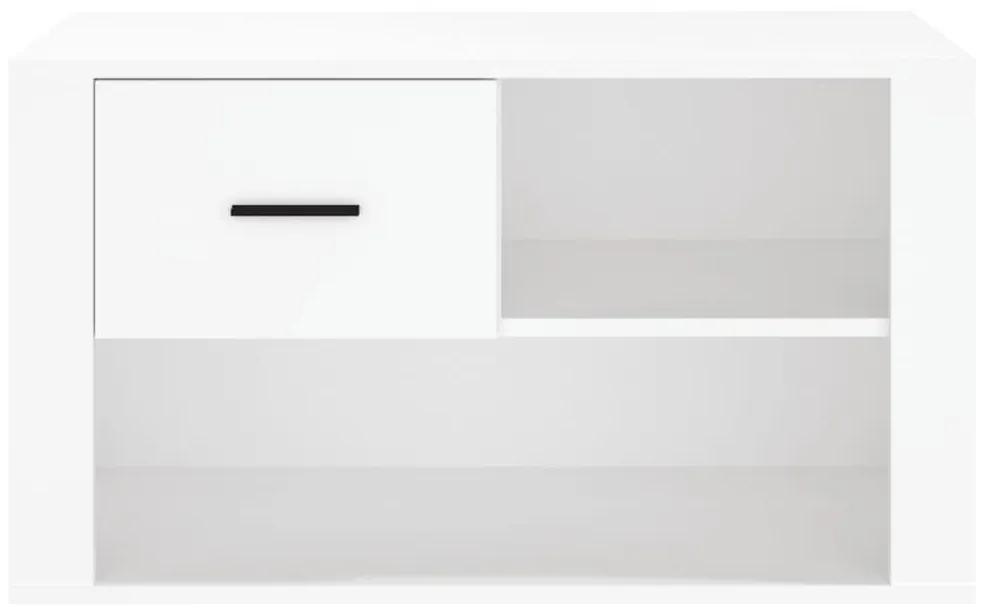 Botník bílý 80x35x45 cm kompozitní dřevo - Default Title
