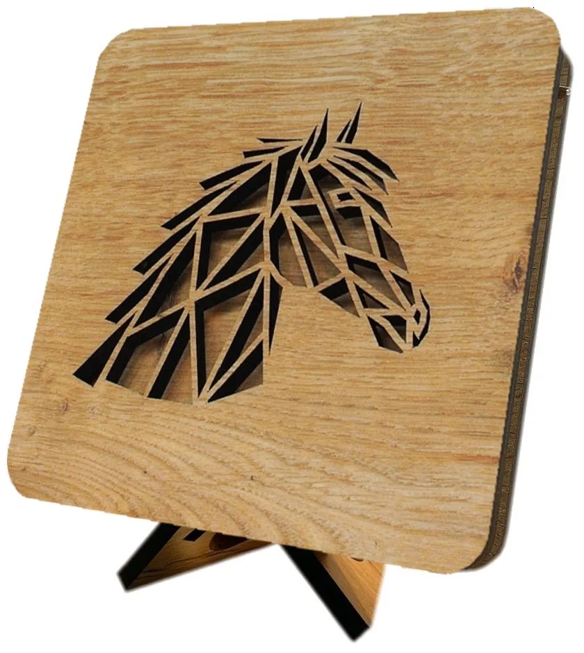 Li-Go "Hlava koně" lampa 19x19cm provedení povrchu: oliva