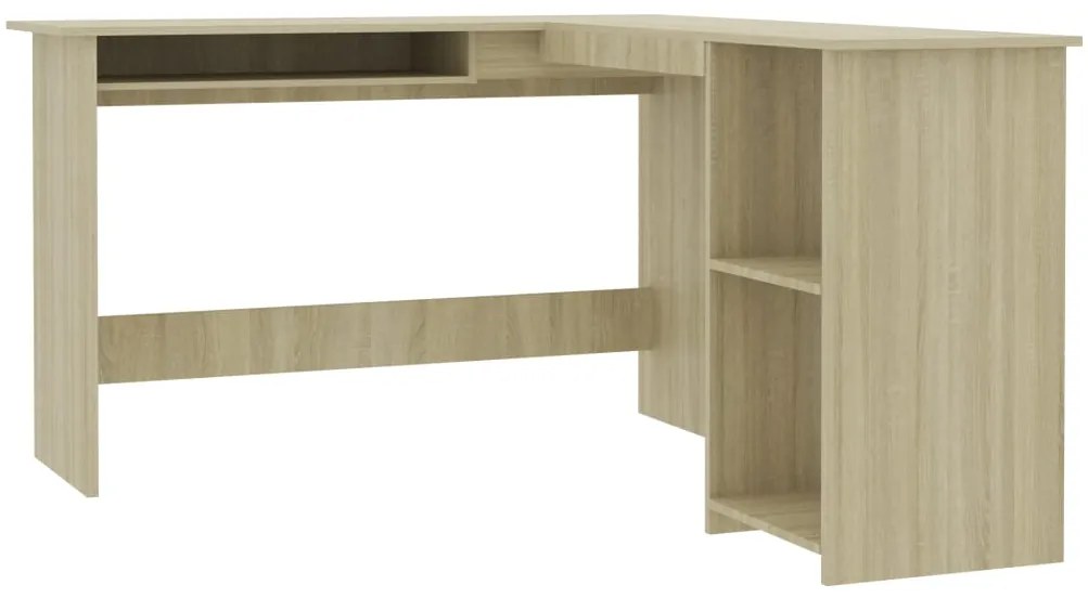 Rohový psací stůl Boya - dřevotříska - dub sonoma | 120x140x75 cm