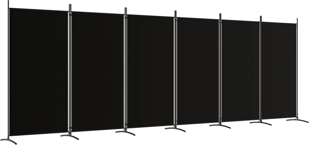 vidaXL 6dílný paraván 520x180 cm textil [350273] Barva: antracitová