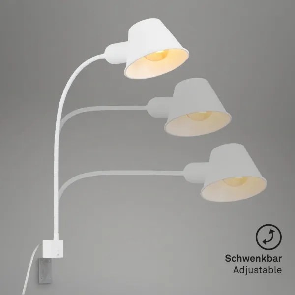 Briloner 2079-016 - Nástěnná flexibilní lampa 1xE27/10W/230V bílá